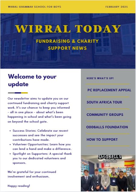 Fundraising & Charity Support Newsletter - Wirral Grammar